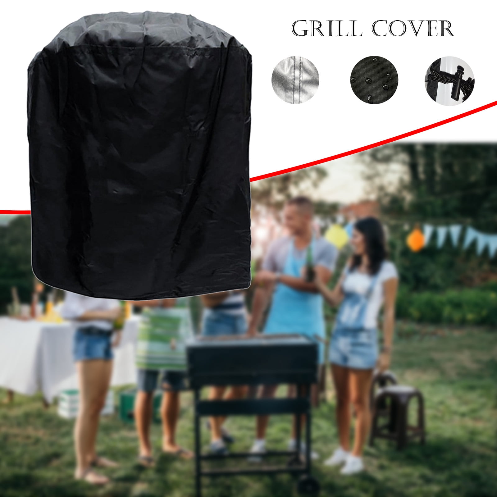 Small Space Square BBQ Grill Cover - Heavy Duty, Waterproof, Dirt ...