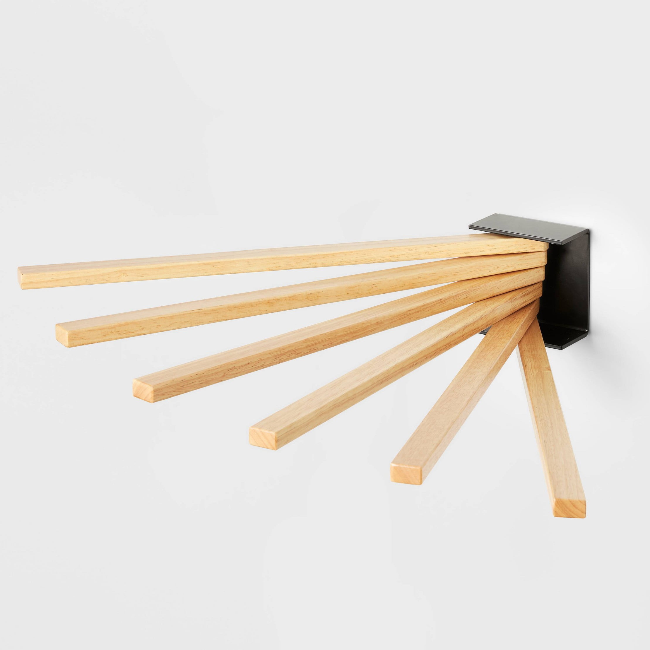 Small Space Wall Mounted Drying Rack Black: Folding Clothes Dryer ...