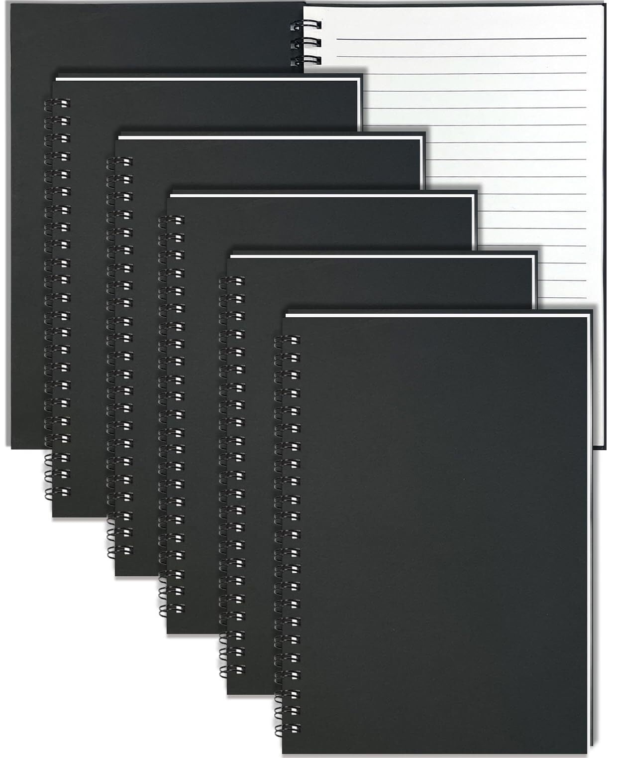 Small Spiral Notebook 6Pack, 120 Lined Pages 8.25x5.50 Inches Spiral ...