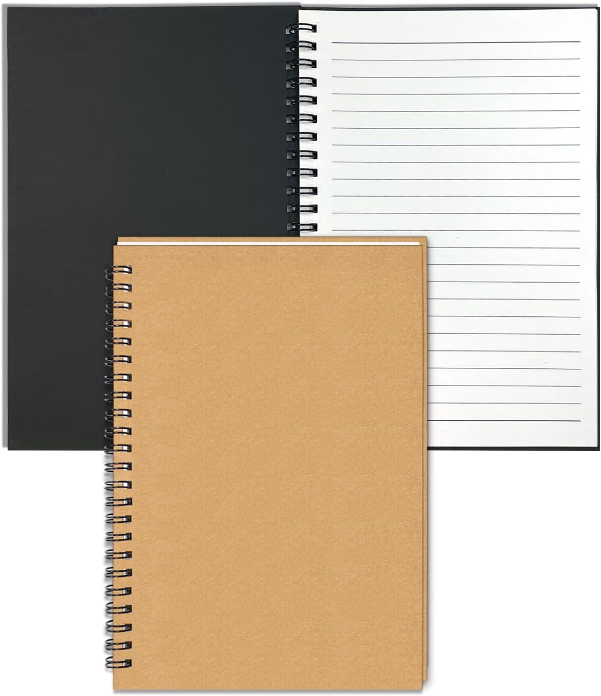 Small Spiral Notebook A5, 2Pack 120 Lined Pages 8.25x5.5 Inches Spiral ...