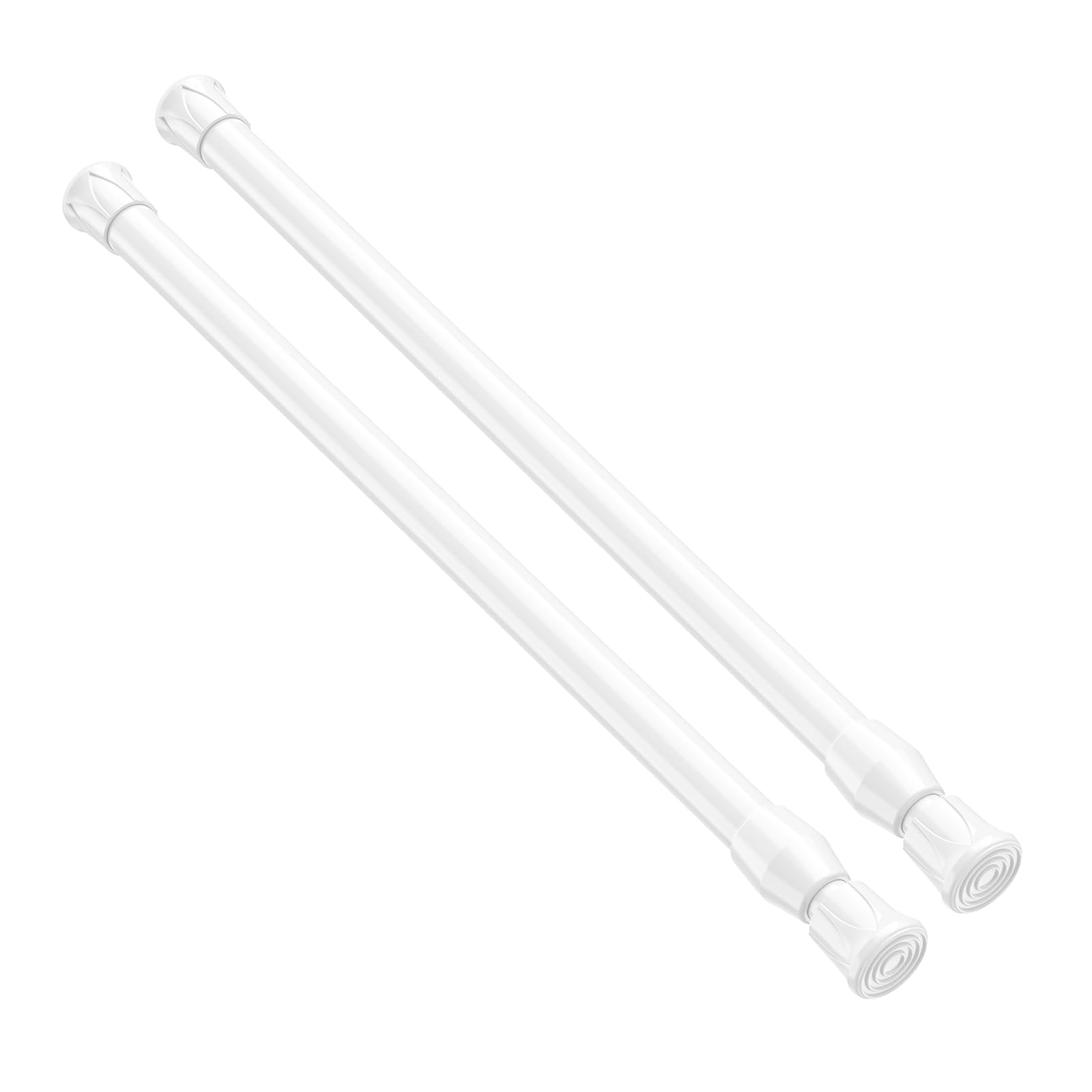 Small Spring Tension Rods 2 Pcs Adjustable 17 to 28 Inches No Tools ...