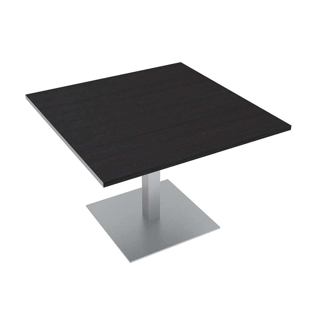 Small Square Meeting Table With Square Metal Base 42" Breakroom Table ...