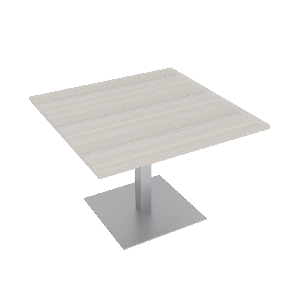 Small Square Meeting Table With Square Metal Base 42" Breakroom Table ...