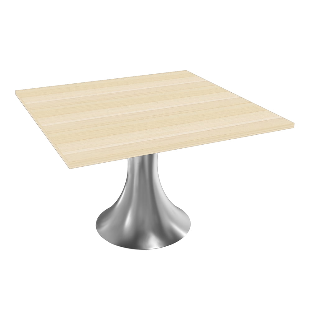 Small Square Meeting Table With Wide Pedestal Base 42" Office Table ...