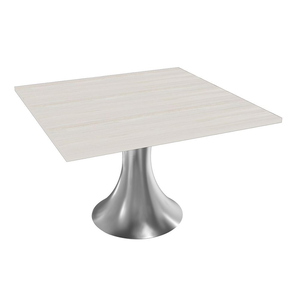 Small Square Meeting Table With Wide Pedestal Base 42" Office Table ...