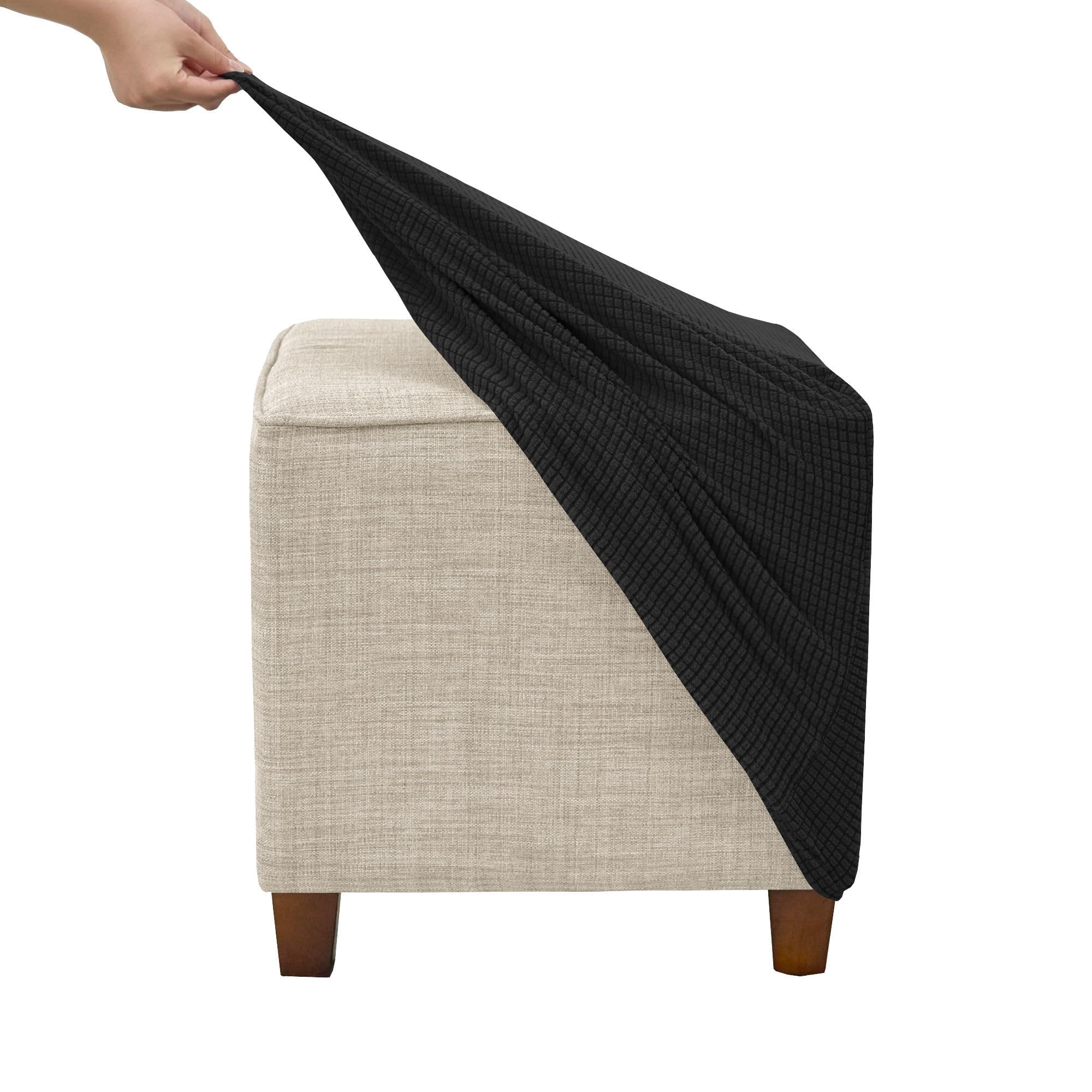 Small Square Ottoman Cover, Yellow, Spandex+Polyester, Modern Style, 13 ...