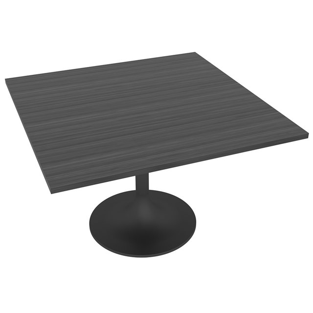 Small Square Pedestal Table With Tulip Base 42" Meeting Room Table ...