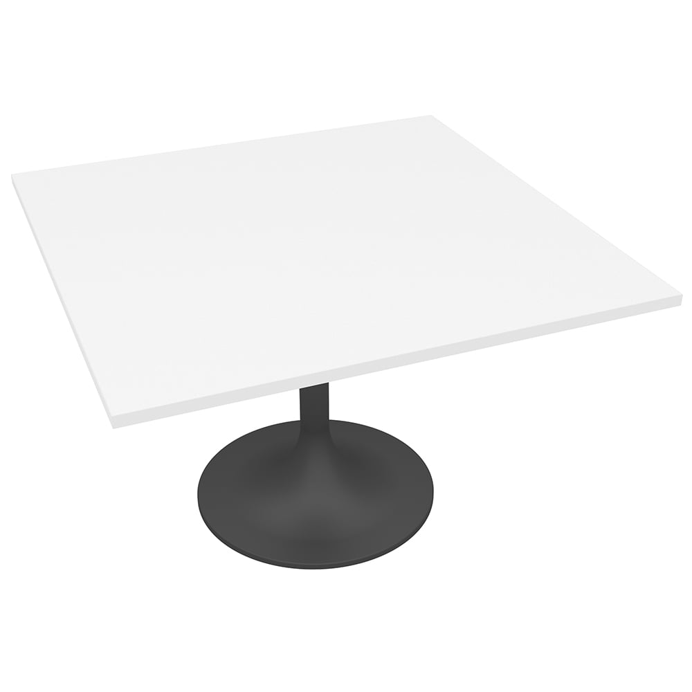 Small Square Pedestal Table With Tulip Base 42" Meeting Room Table ...