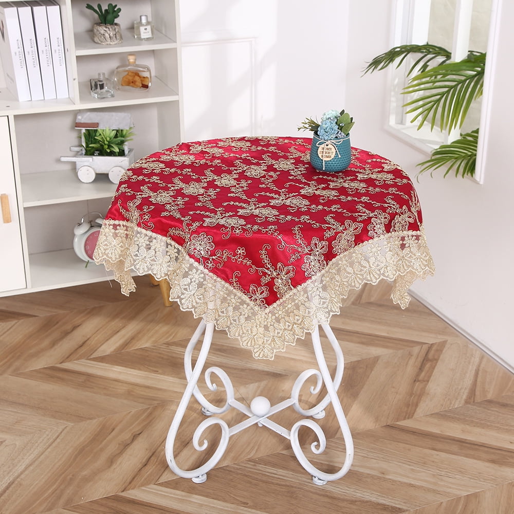Small Square Tablecloth Lace Table Cloth Embroidered Table Cover for ...