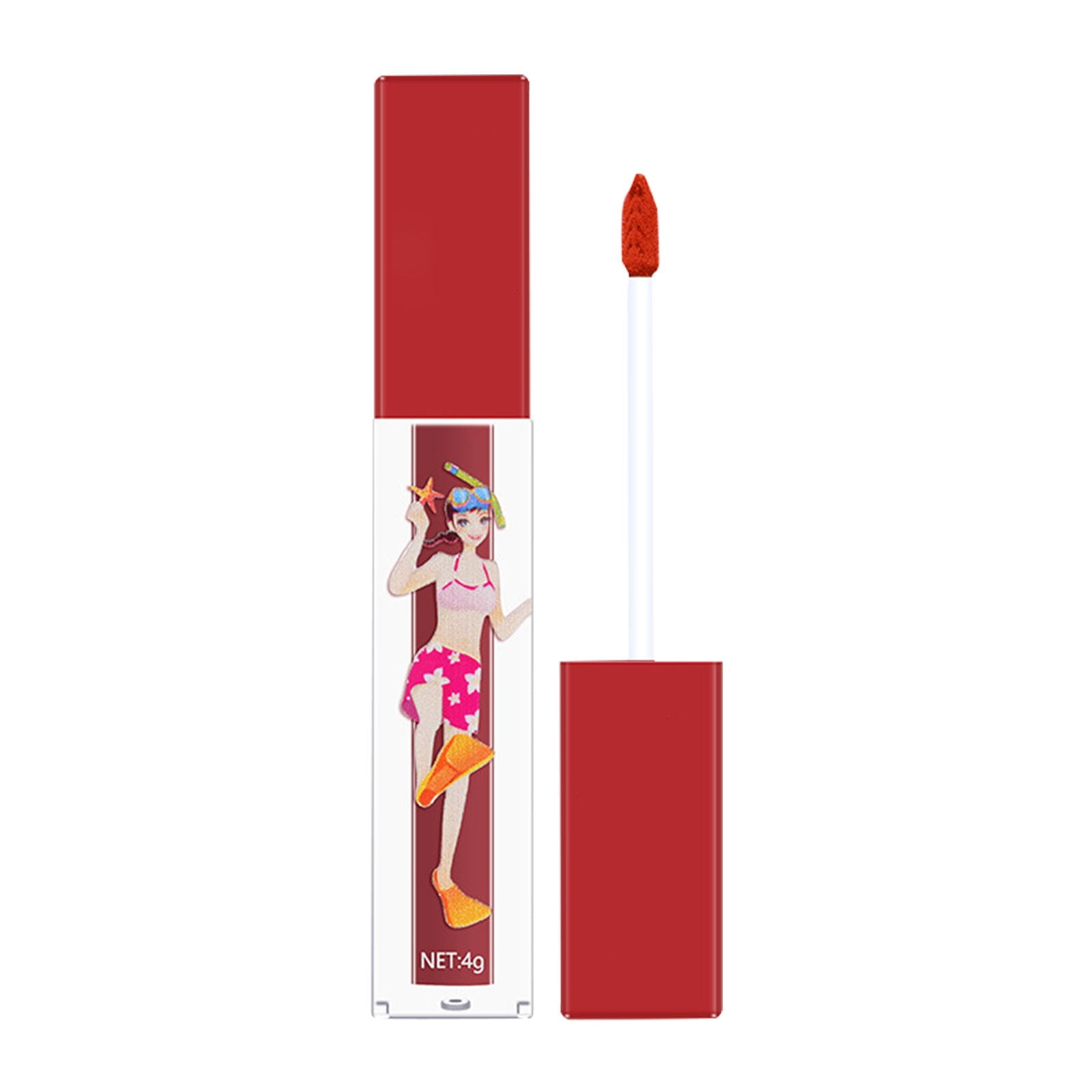 Small Square Tube Lip Gloss Non Stick Easy To Color Lip Glaze Lip Glaze ...