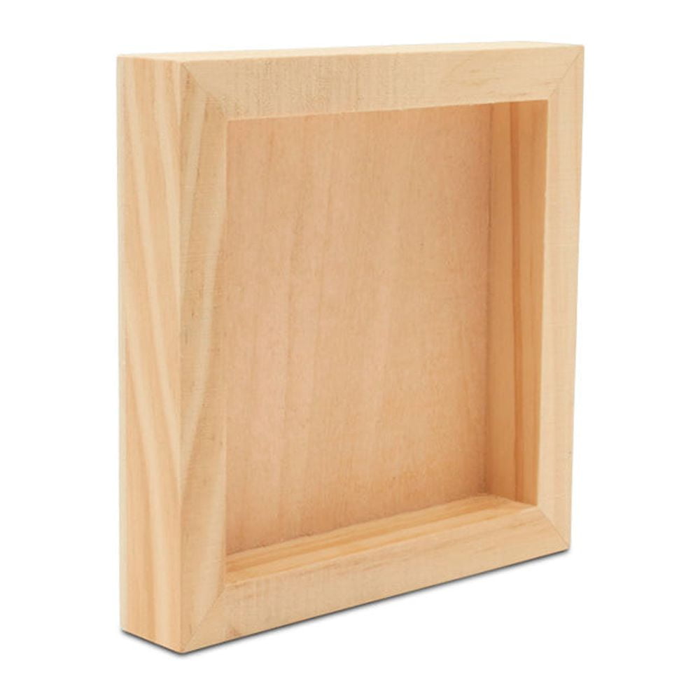 Small Square Wood Canvas 4 x 4 x 3/4 inch, Pack of 10 Unfinished Wood ...