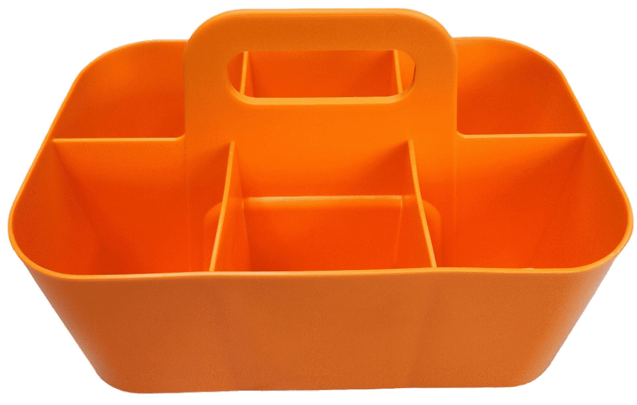 Enjoy Organizer 6-Compartment Desktop Organizer, Orange, 1 Pack ...