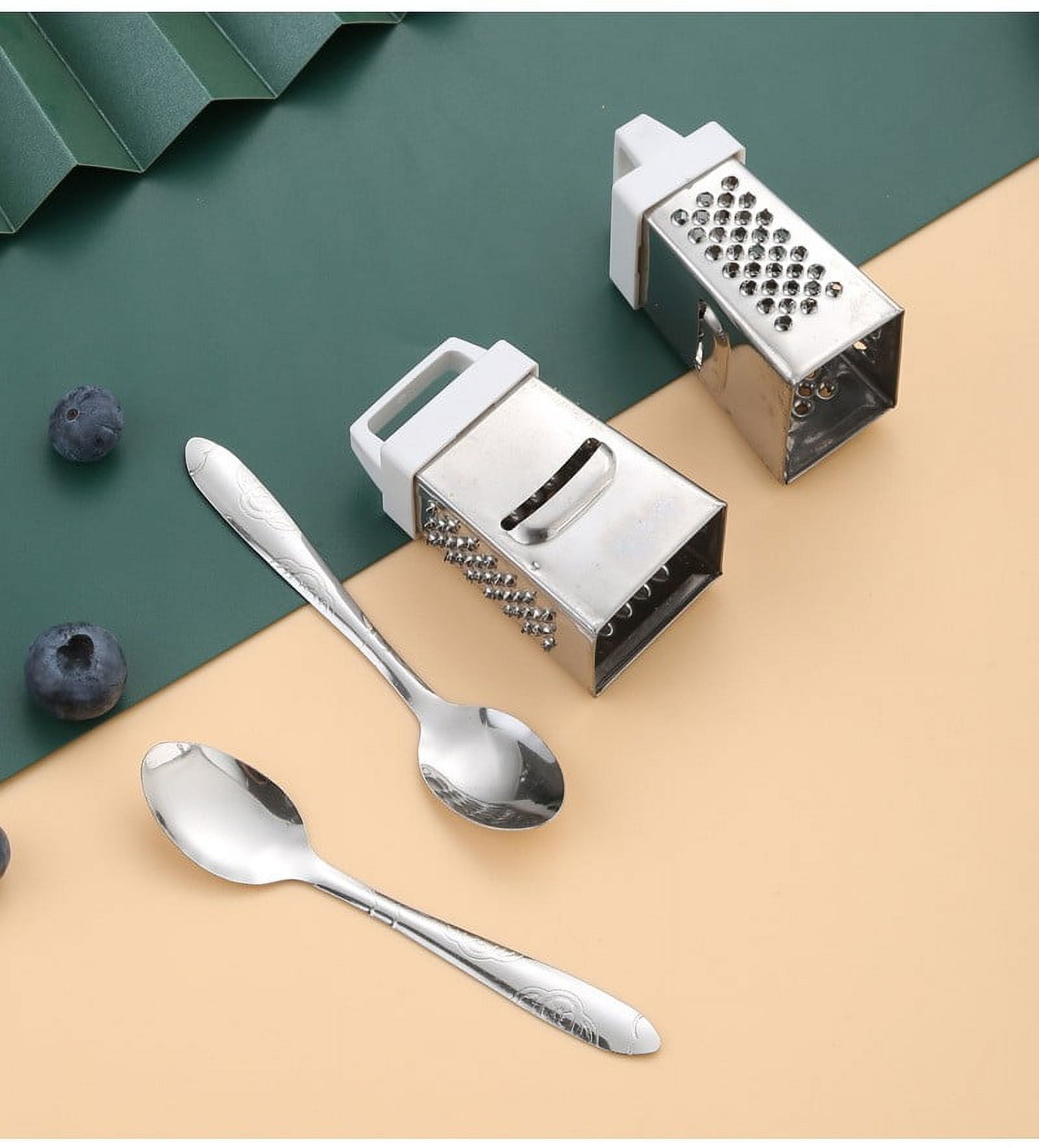 Small Stainless Steel Cheese Grater with Handle | Box Grater | 4-Sided ...
