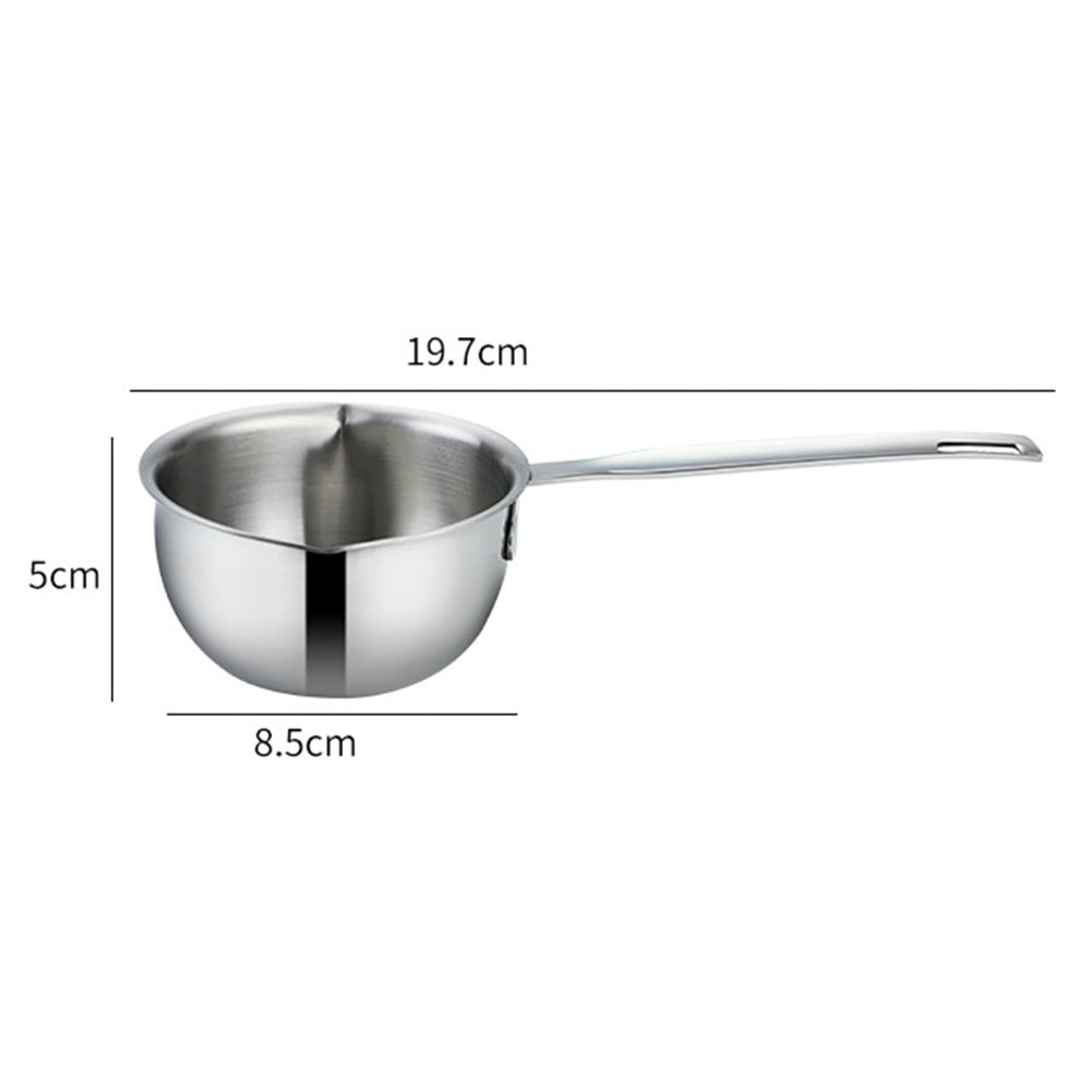 Small Stainless Steel Milk Pot Frying Pan Oil Splashing Pot Thick ...