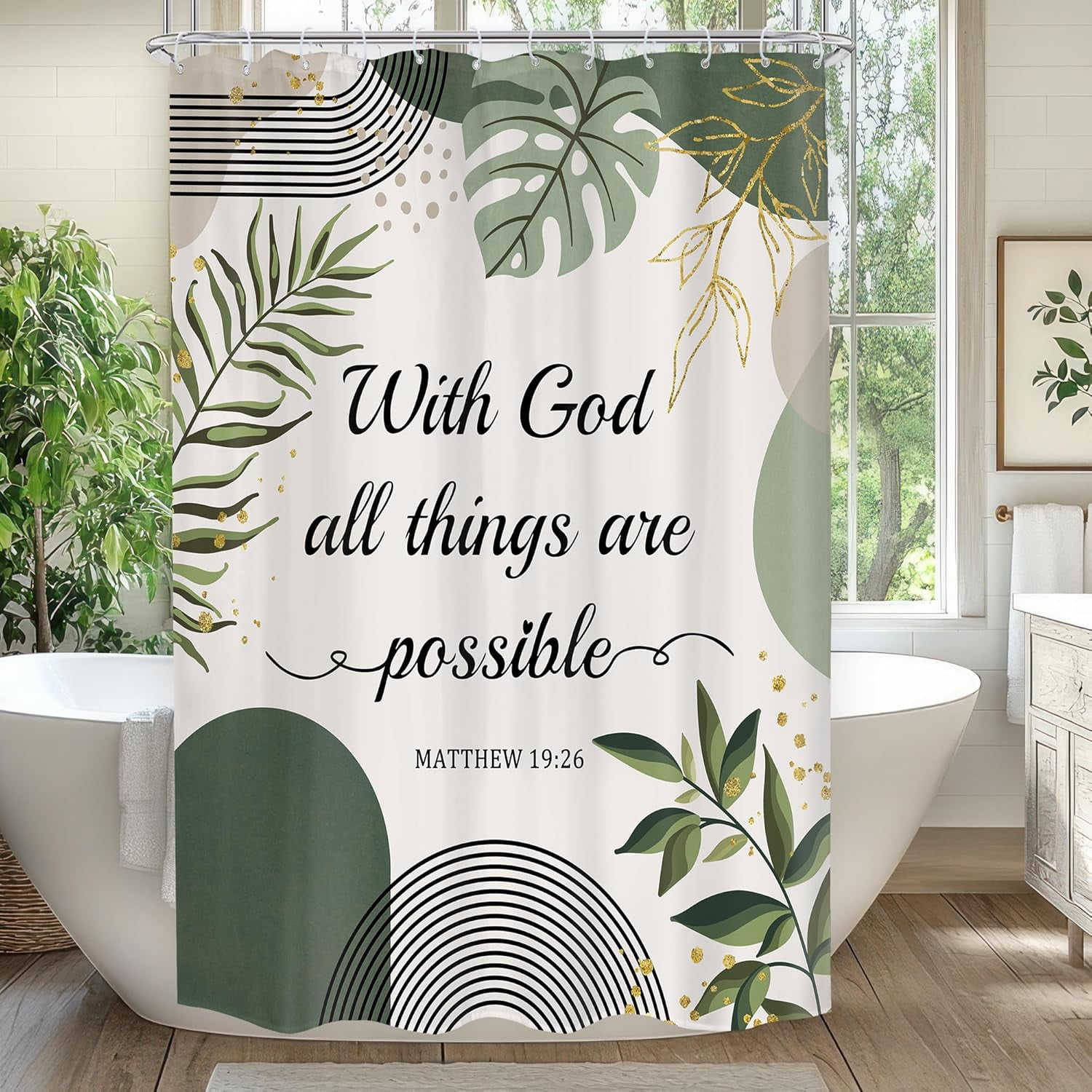Bible Verse Shower Curtain