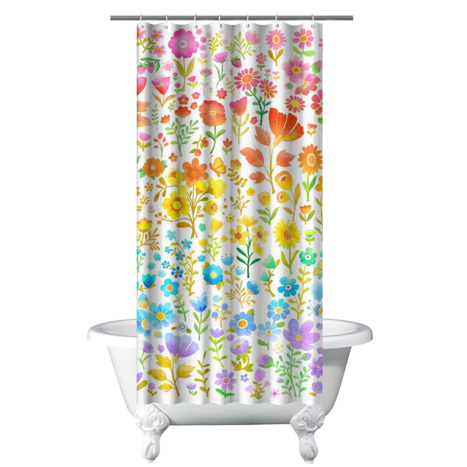 Small Stall Narrow Shower Curtain 36"W x 72"L – Tropical Bohemian ...