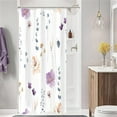 Small Stall Shower Curtain 36 x 72, Narrow Half Watercolor Floral ...