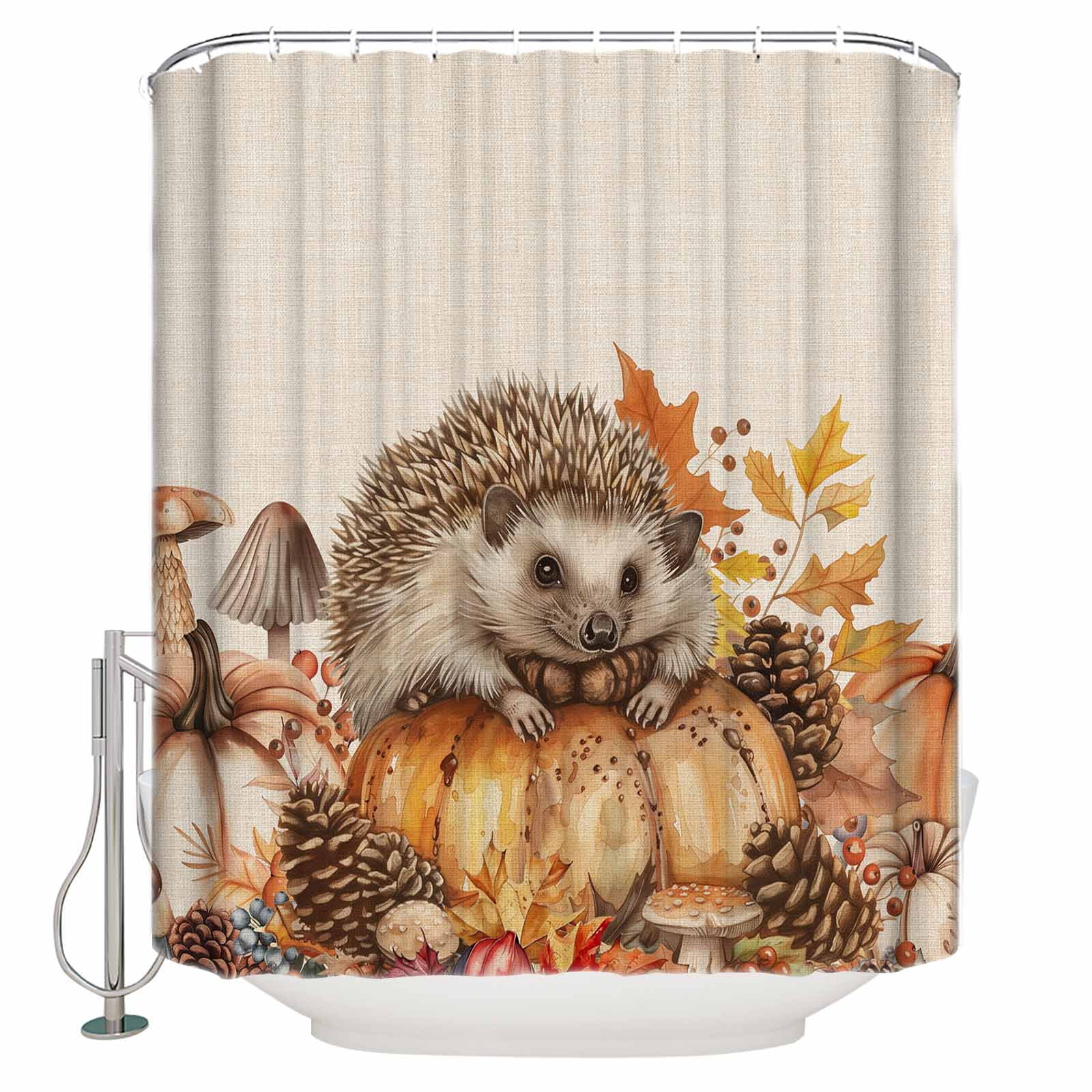 Small Stall Shower Curtain 36x78 Inch Narrow Half Size Thanksgiving ...