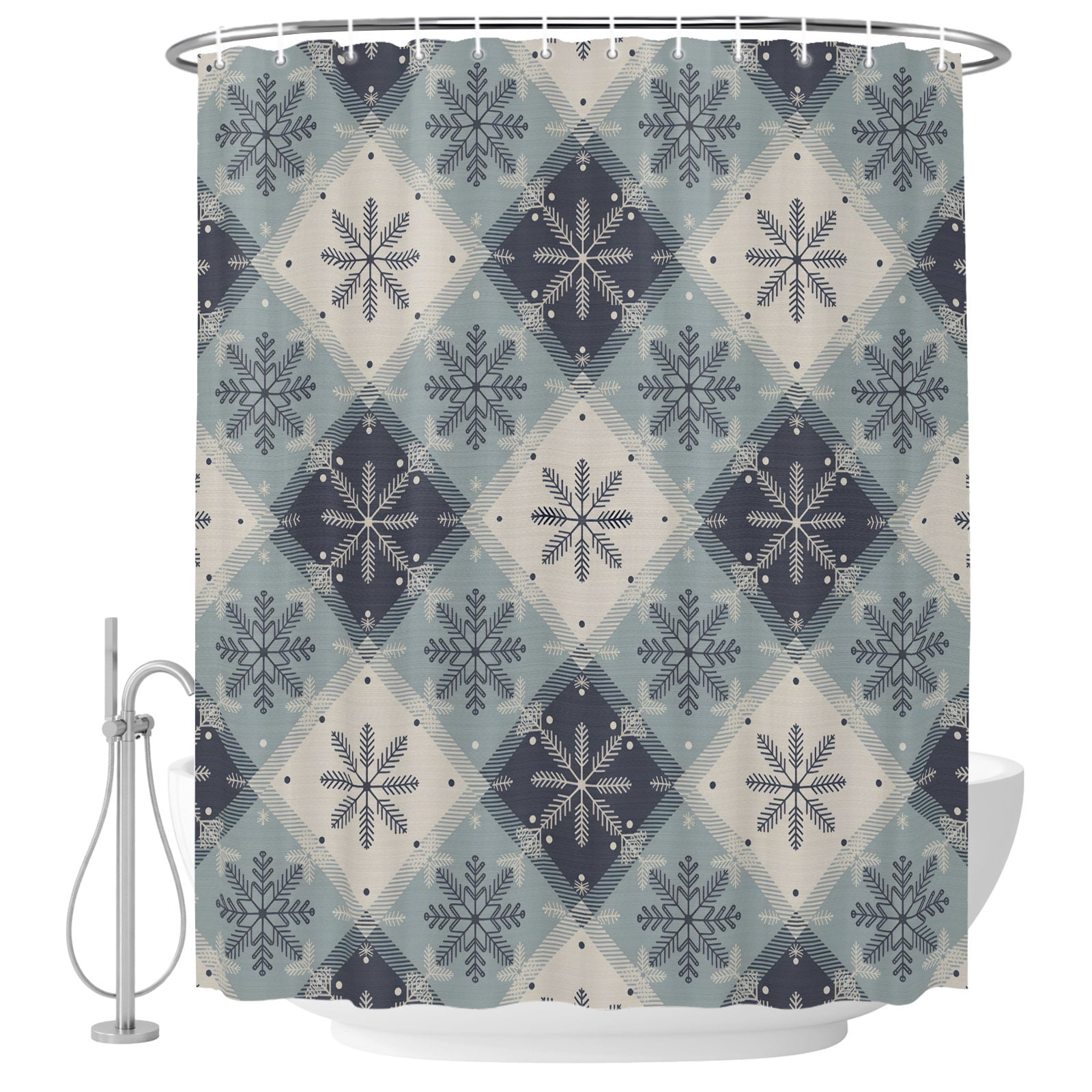 Small Stall Shower Curtain 48x72 Inch Narrow Half Size Christmas ...