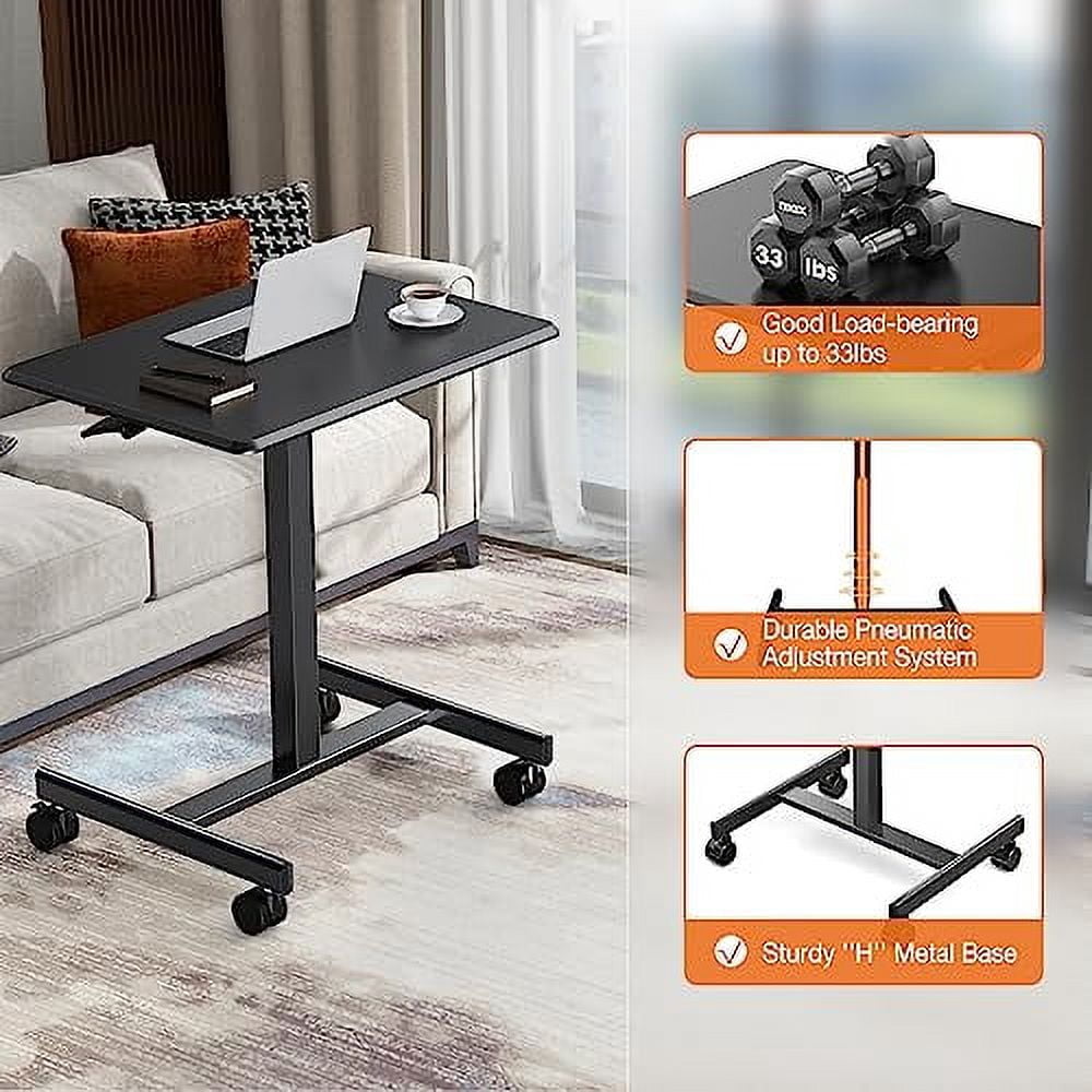 Small Standing Desk Adjustable Height, Mobile Stand Up Desk with ...