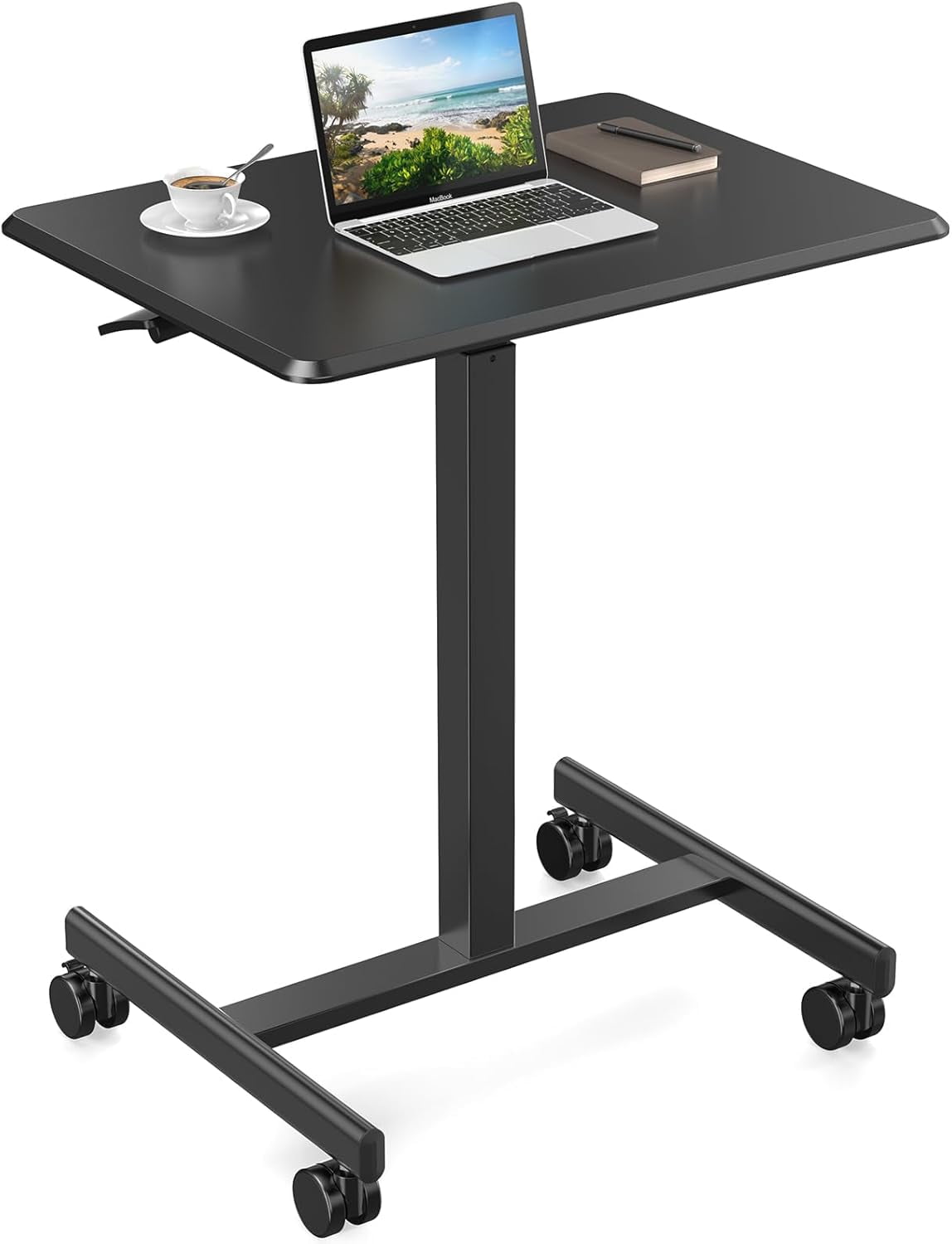Small Standing Desk Adjustable Height, Mobile Stand Up Desk with ...