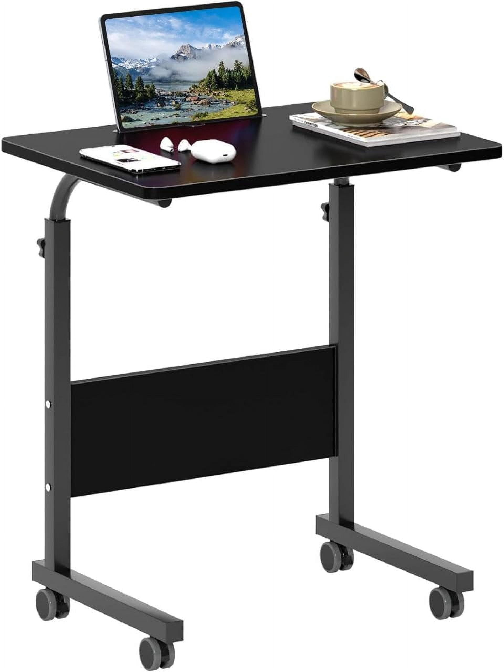 Small Standing Desk Adjustable Height, Mobile Stand Up Desk with Wheels ...