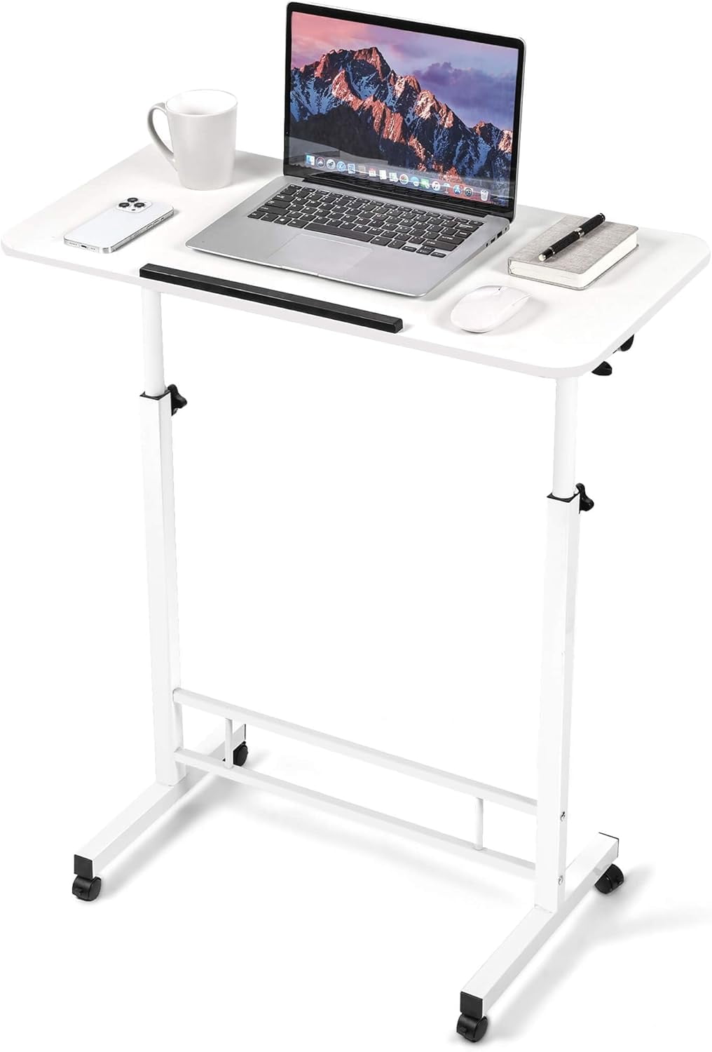 Small Standing Desk Adjustable Height,Rolling Computer Desk,Mobile ...
