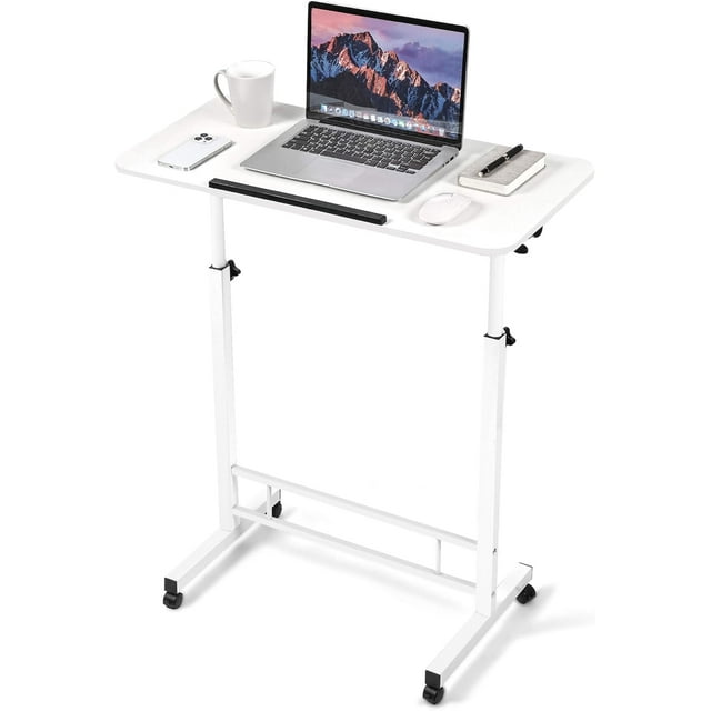 Small Standing Desk Adjustable Height,Rolling Computer Desk,Mobile ...