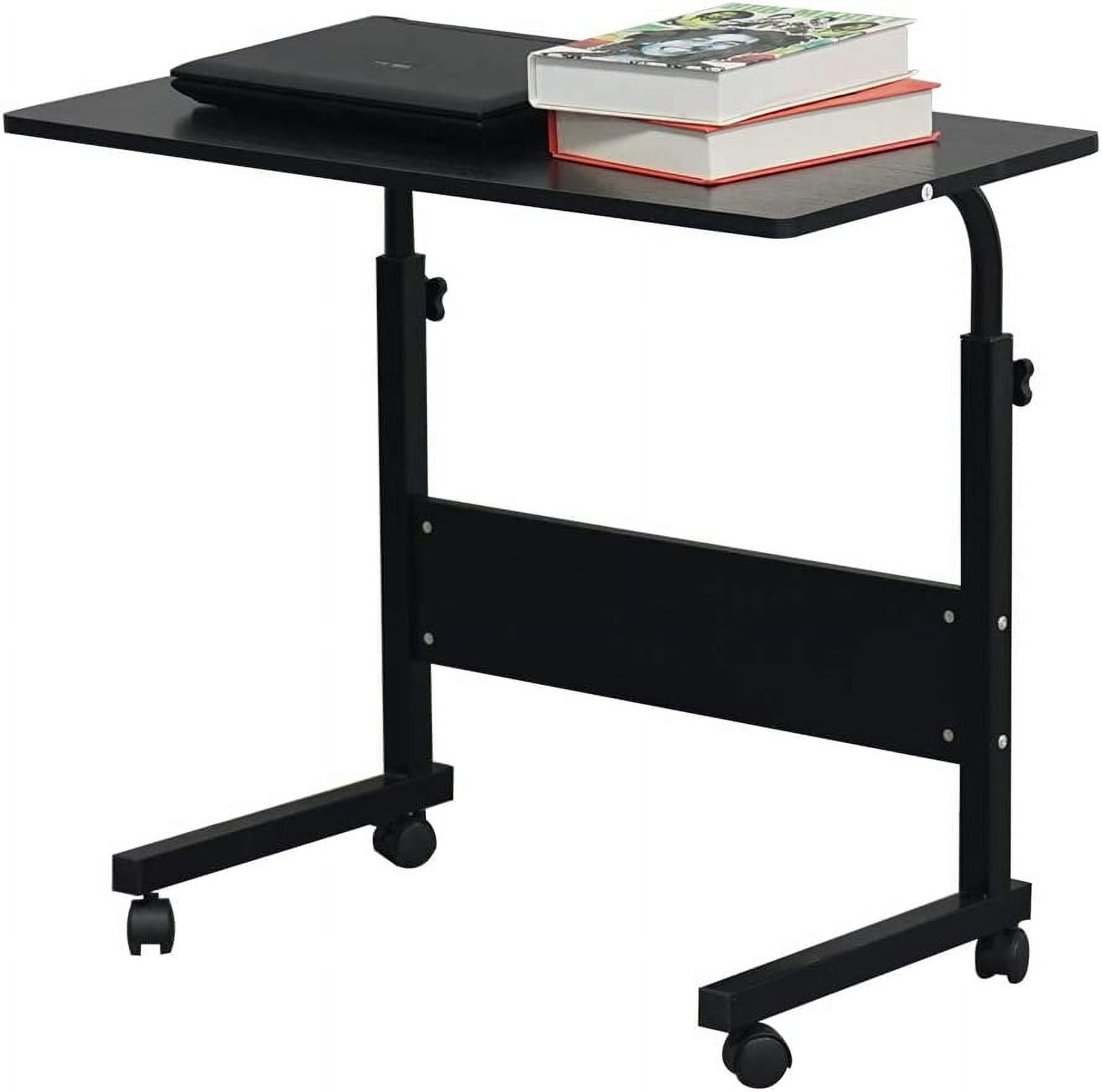 Small Standing Desk Adjustable Height, Rolling Desk for Sitting and ...