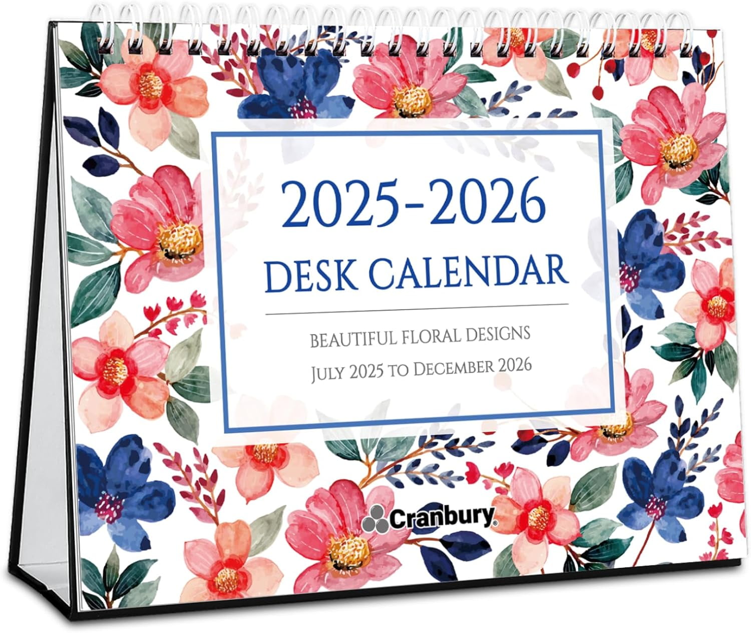 Small Standing Desk Calendar 2025-2026, 8x6" (Floral) Use July 2025 to ...