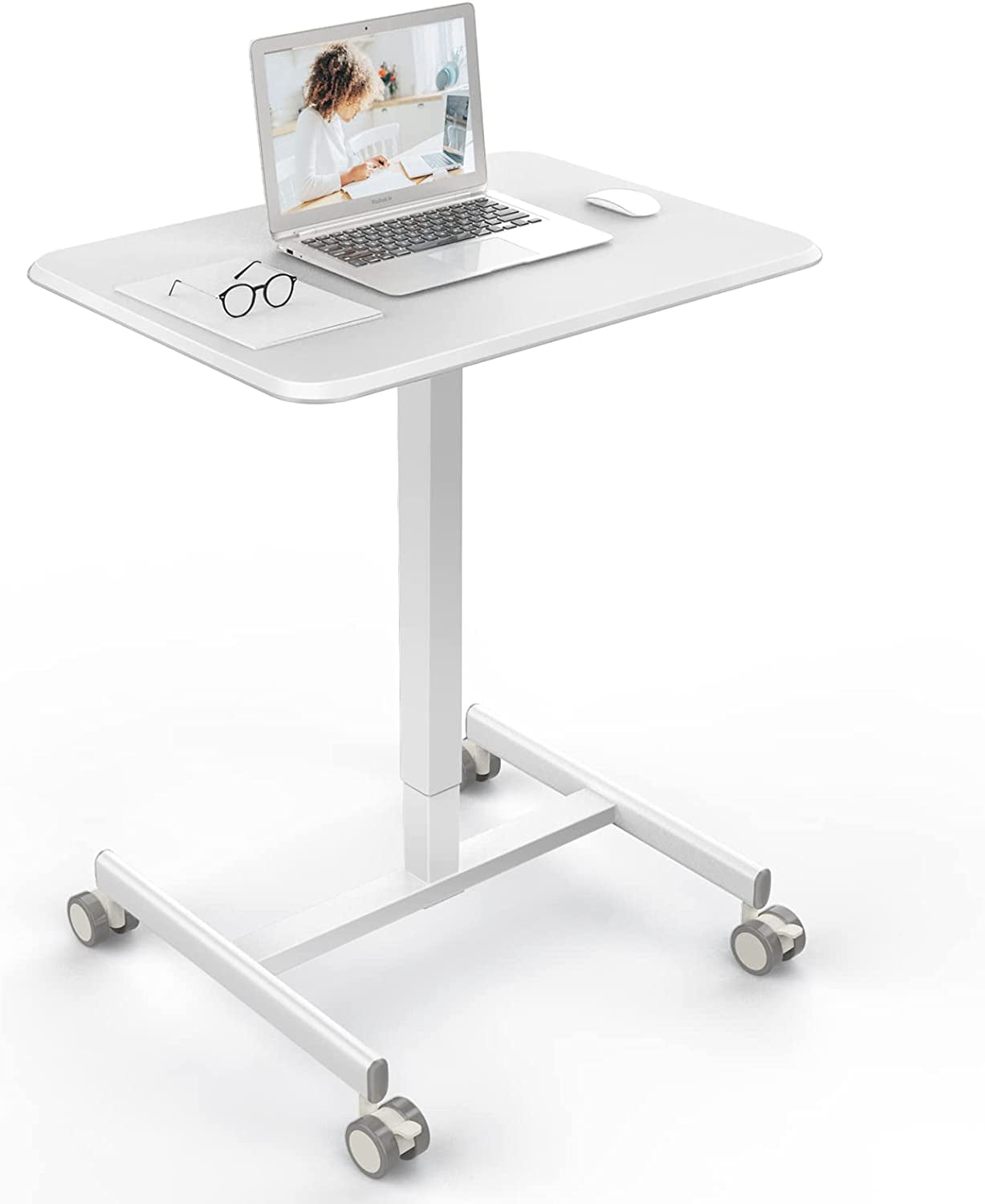 Small Standing Desk, Mobile Stand up Desks with Lockable Wheels ...