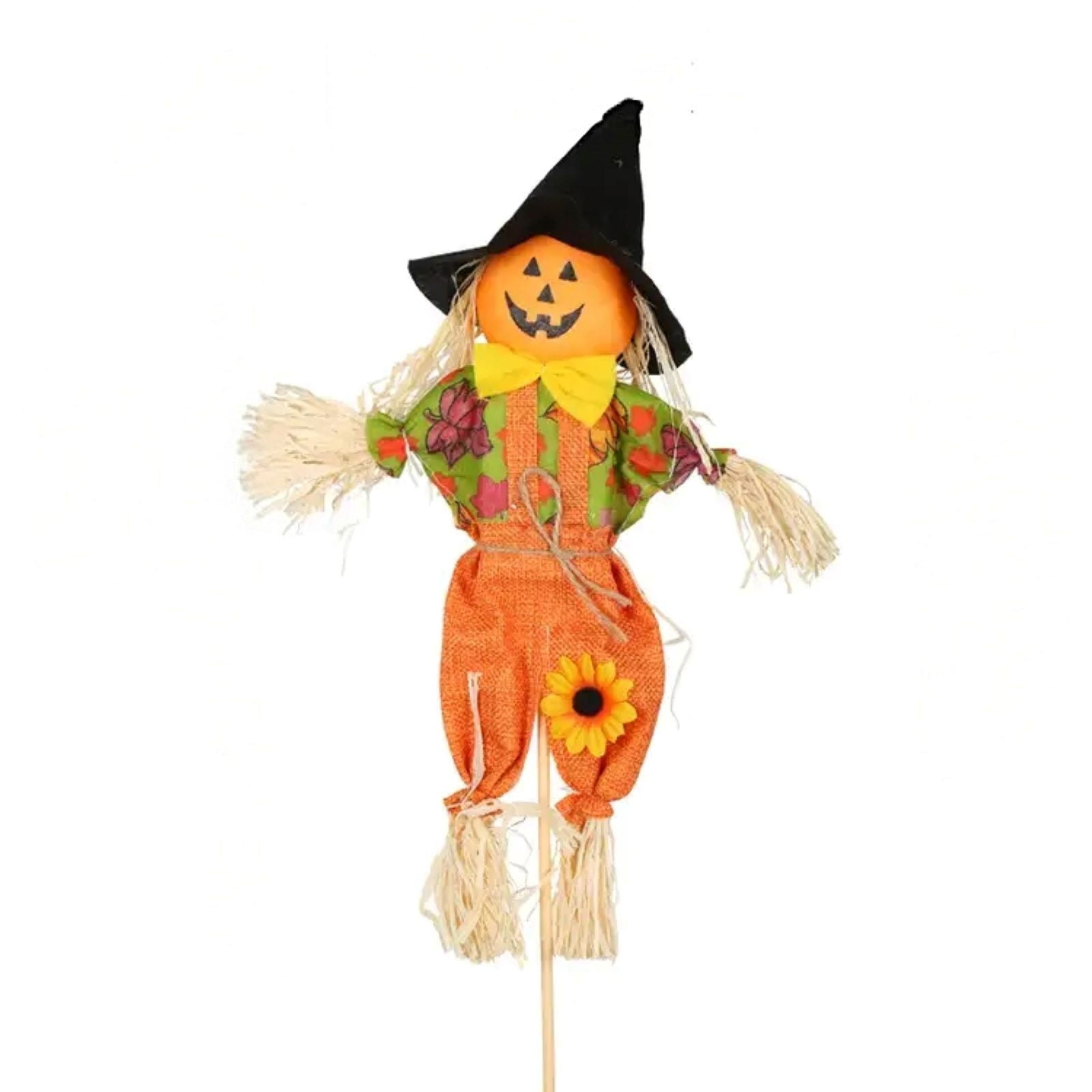 Small Standing Scarecrow Decorations With Pumpkin Pattern, Fall ...