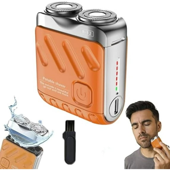 Small Steel Cannon Suspended Magnetic Blade Shaver, Men's Rotary Facial ...