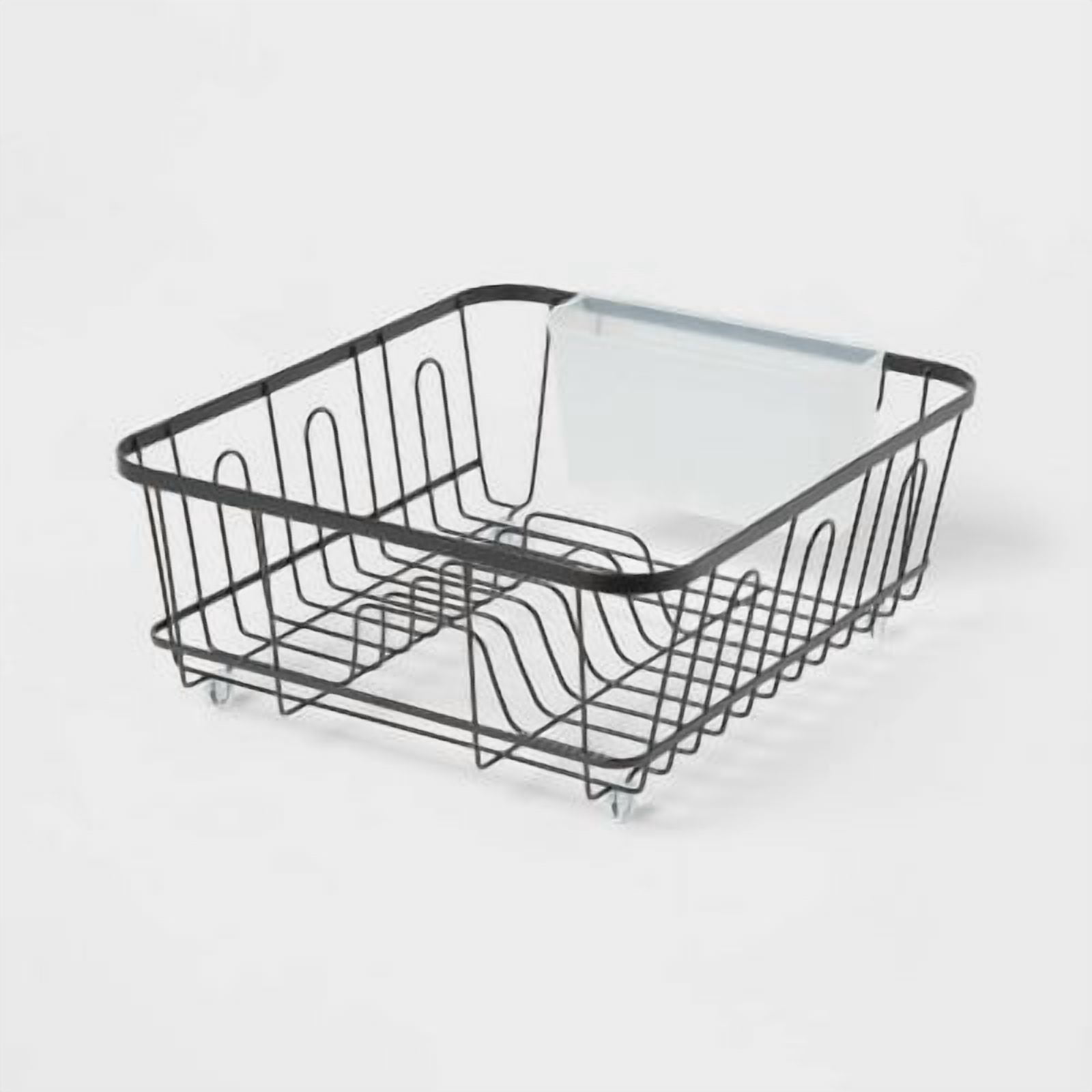 Small Steel Dish Drainer Black - Freestanding Dish Drying Rack with ...