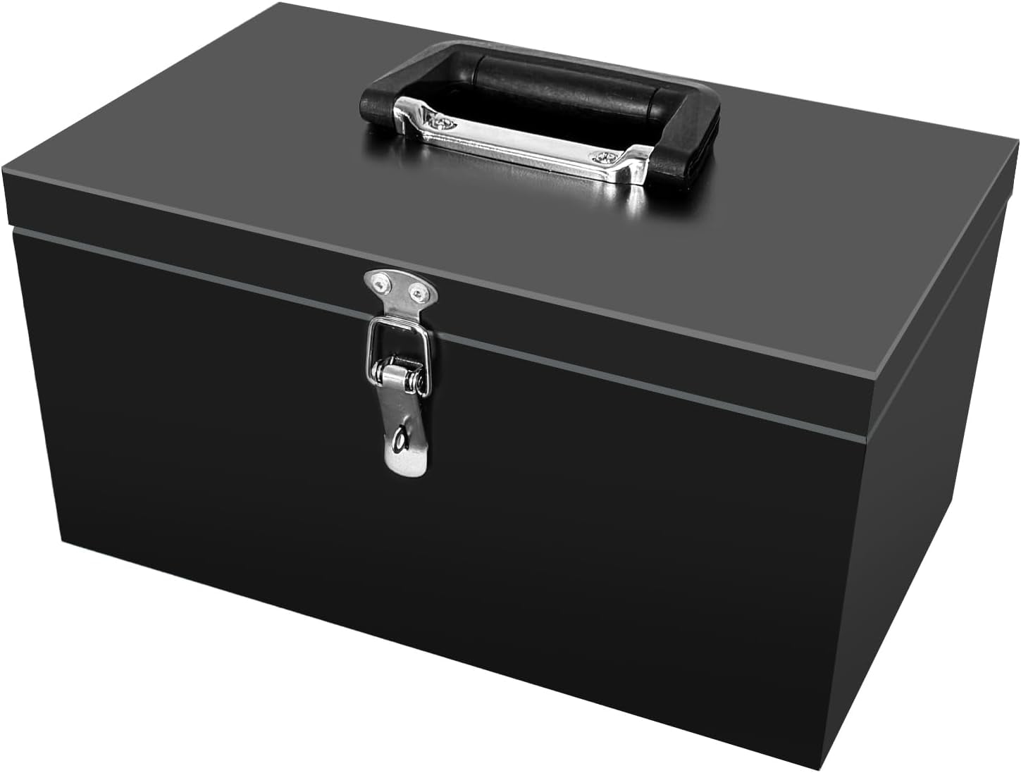 Small Steel Metal Tool Box, Lockable Storage Box for Storing Valuable ...