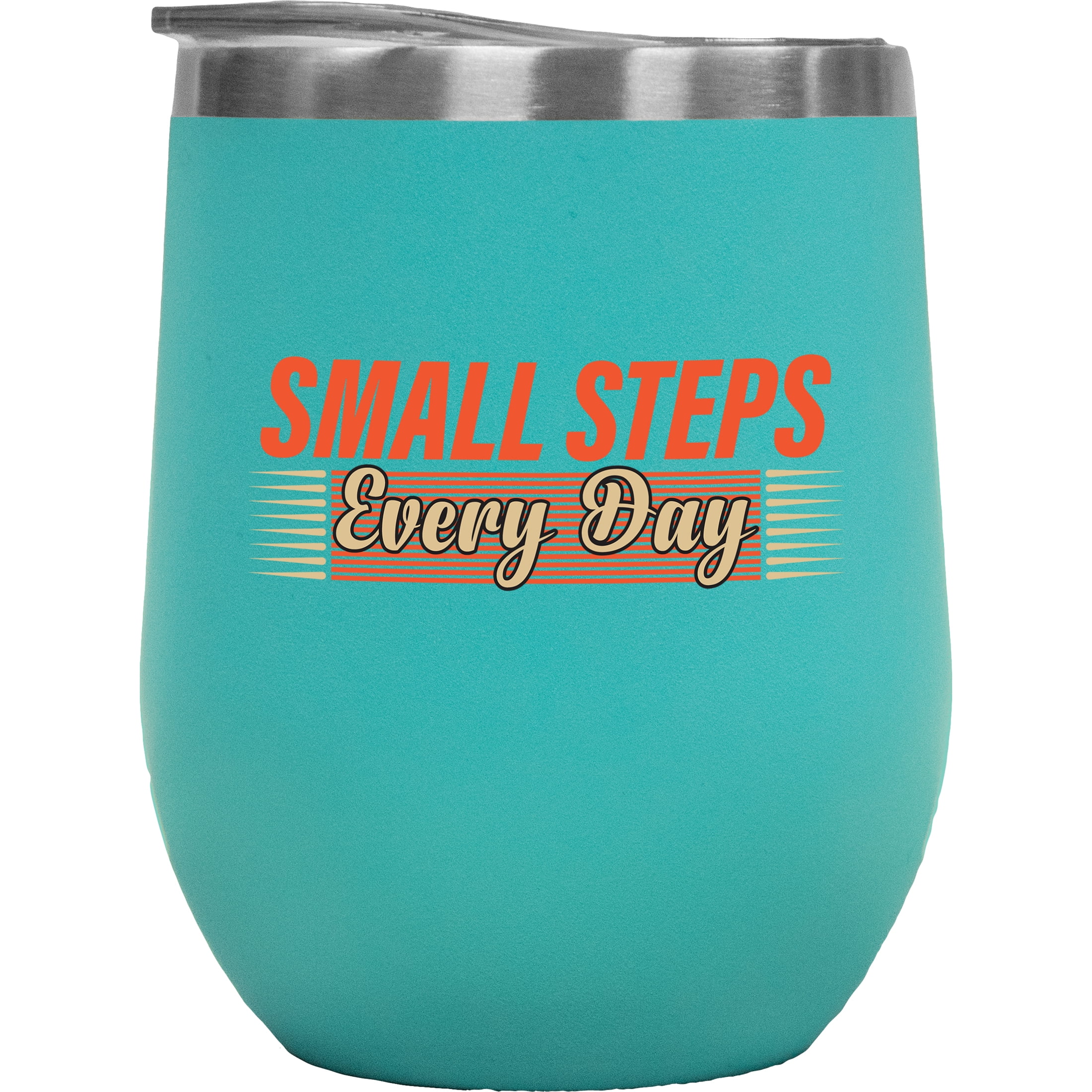Small Steps Every Day, Motivation, Mint 12oz Wine Tumbler - Walmart.com