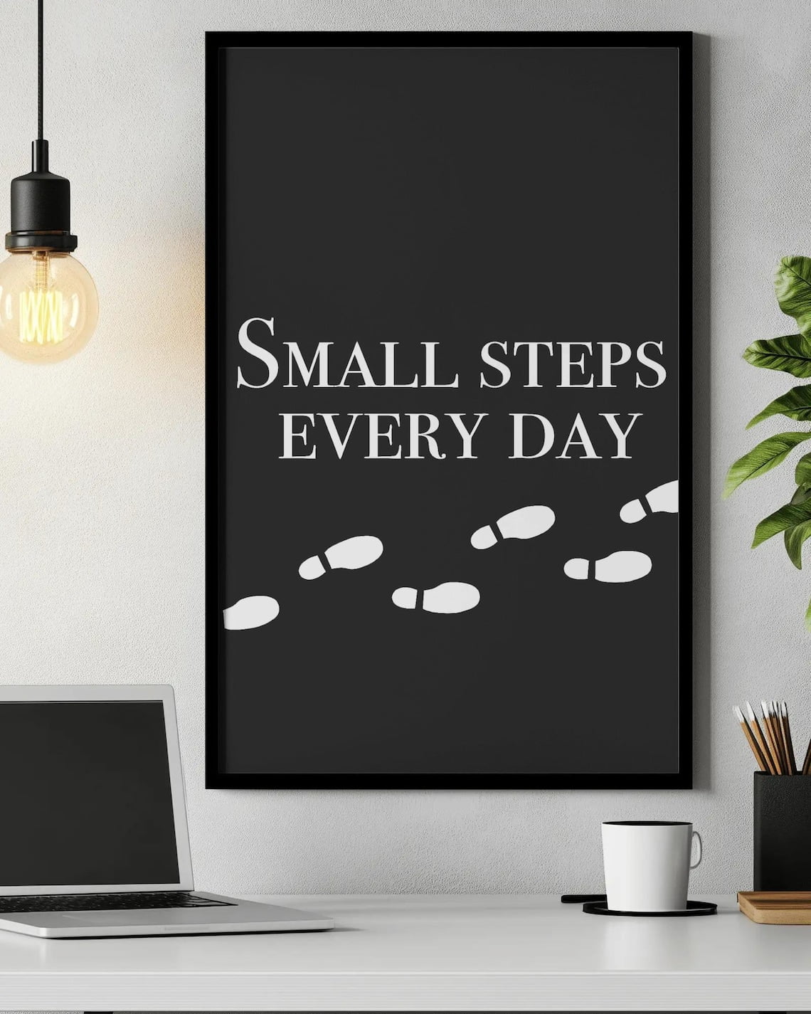 Small Steps Every Day Motivational Print | Stylish Enthusiast Poster ...