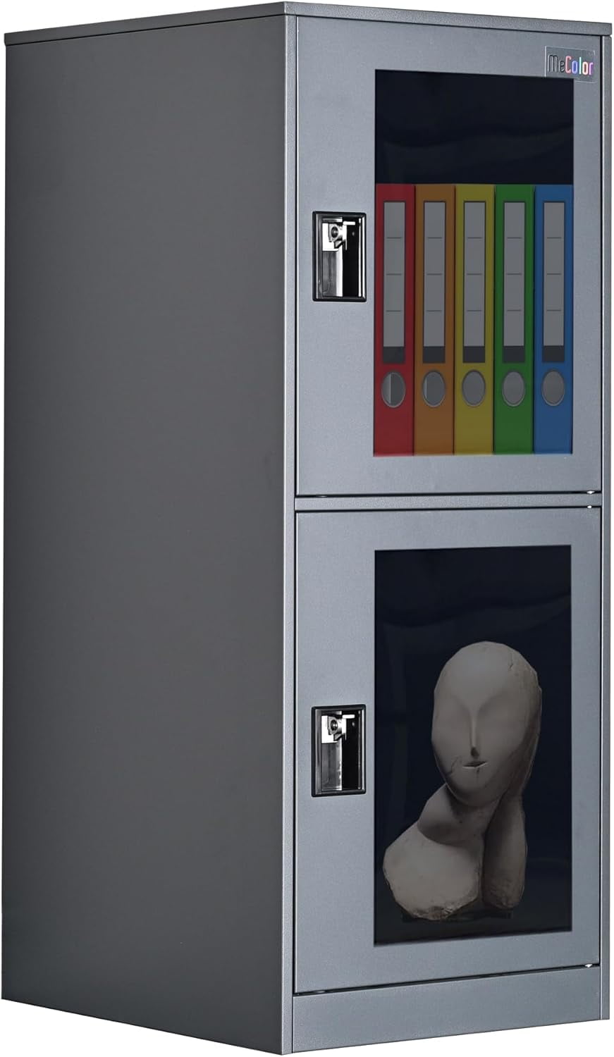 Small Storage Cabinet Locker with Padlock Latch, Office Filing Cabinet ...