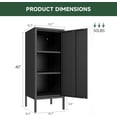 Small Storage Cabinet with Door & 2 Adjustable Shelves 39.5 Metal ...