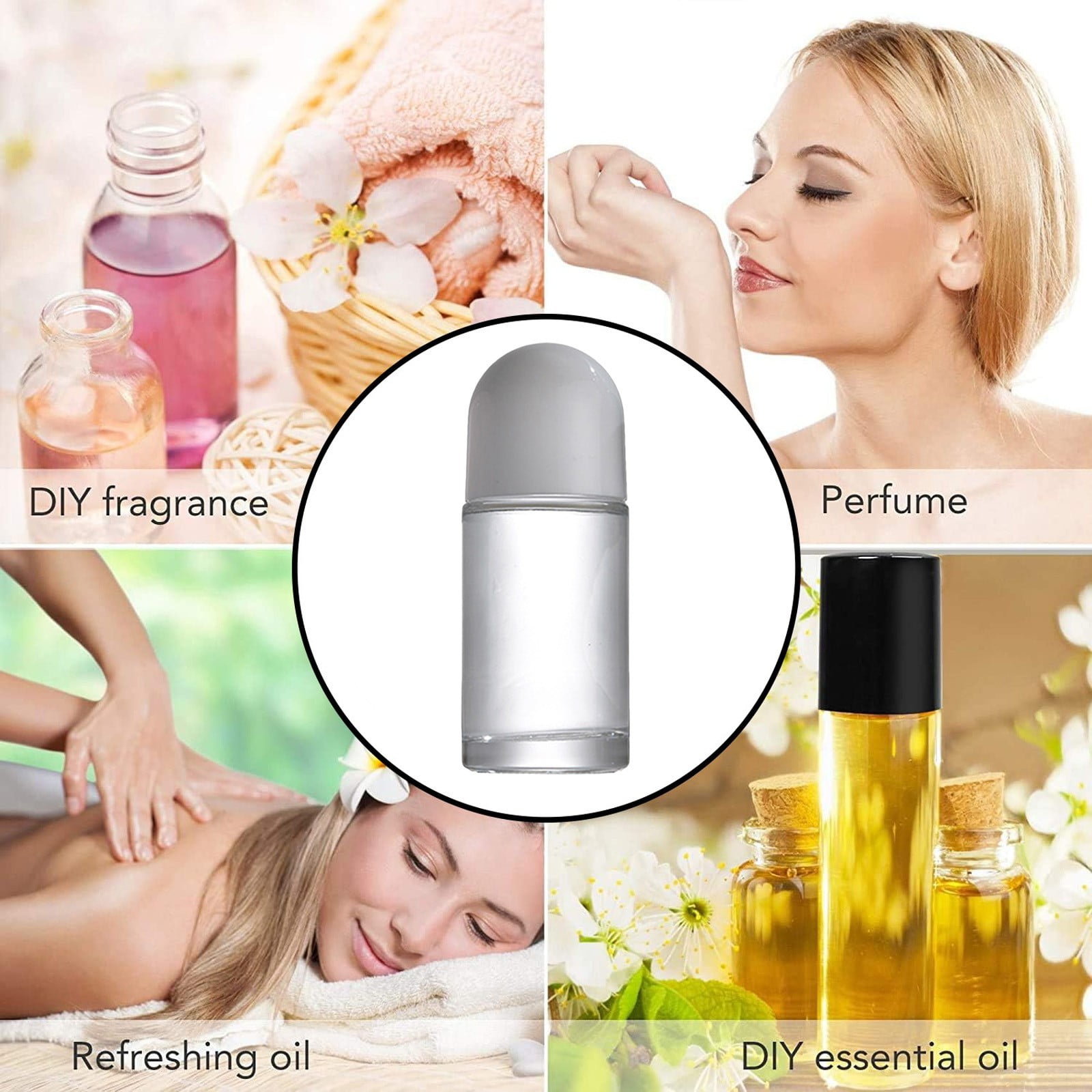 Small Storage Containers Large Roller Transparent Glass Bottle For ...