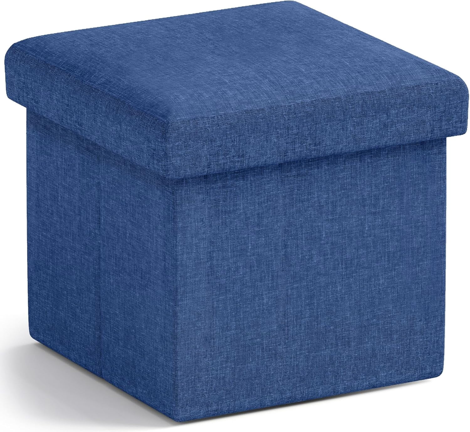 Small Storage Ottoman, Set of 2 Foldable Collapsible Cube Square Linen ...