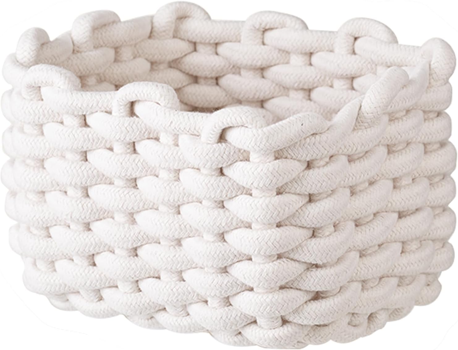Small Storage Square Basket for Organizing, Cute Bedside Caddy for ...