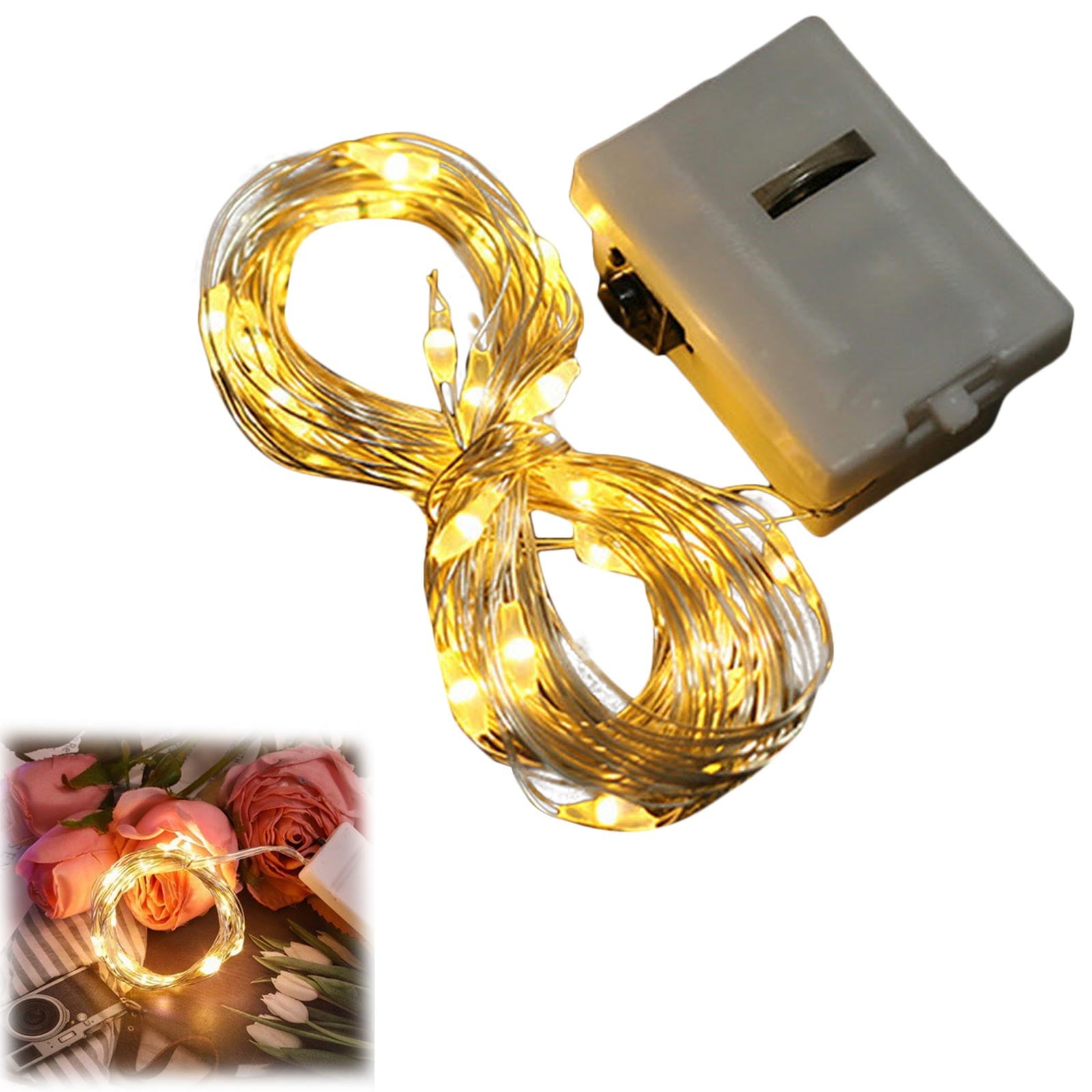 Small String Lights, 30 LED Adjusting Color String Lights for Bedroom ...