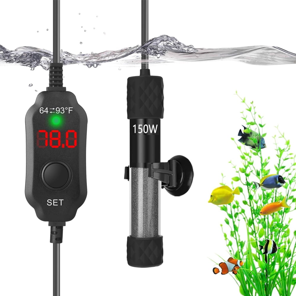 Small Submersible Aquarium Heater, Adjustable Mini Fish Tank Heater 25W ...