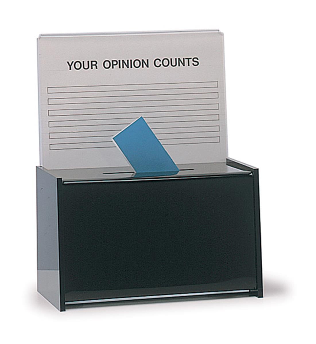 Small Suggestion Box, Comments and Donation Drop, Black Privacy Acrylic ...
