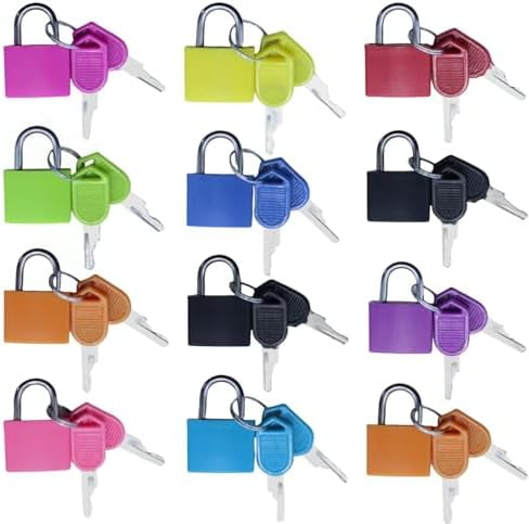 Small Suitcase Locks with Keys, 12 Pcs Tiny Luggage Locks, Small ...