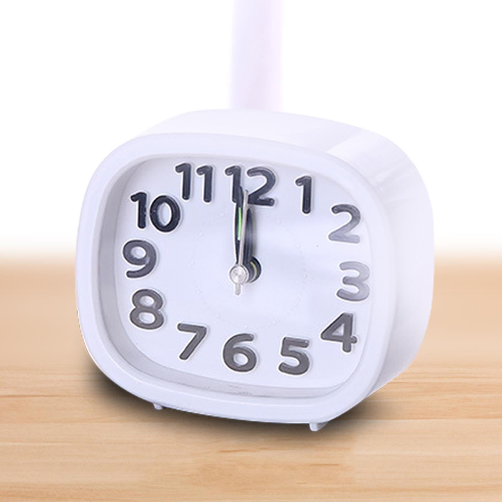 Small Table Clocks, Classic Non Ticking Tabletop Clock, Battery ...