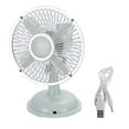 Small Table Fan 5.7inch Oscillating Table Fan 2-Speed USB/AA Battery ...