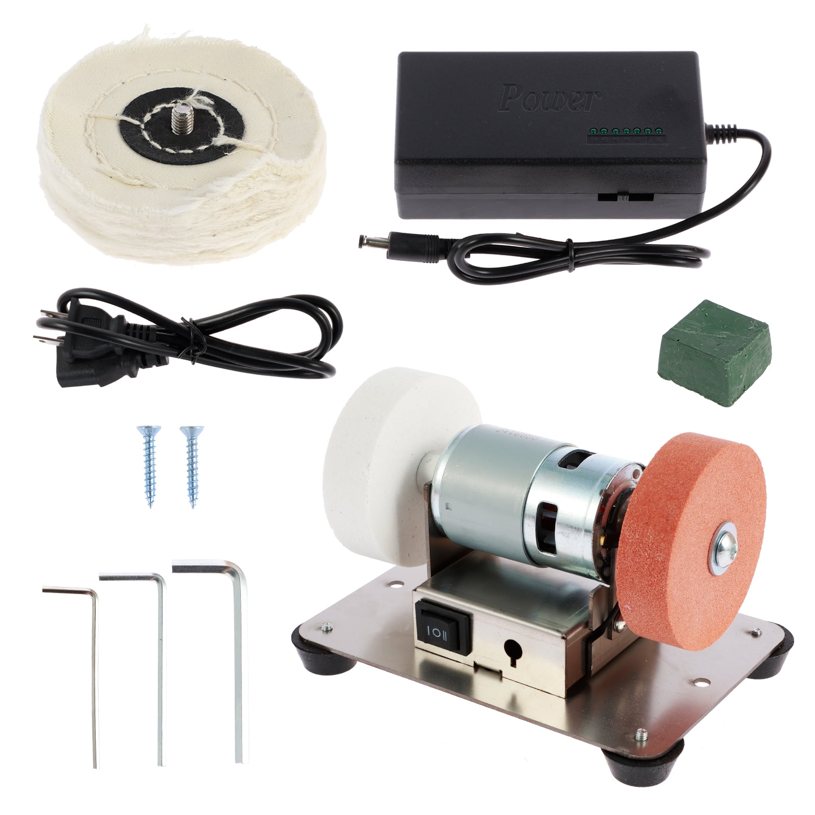 Small Table Grinder Multifunctional Electric Benchtop Sander 7 Speed ...