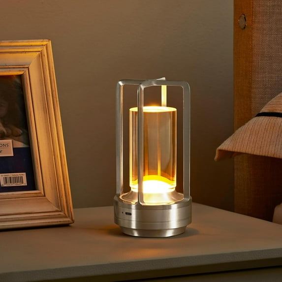 Small Table Lamp, Rechargeable Cordless Battery Operated LED Lamp, 3 ...